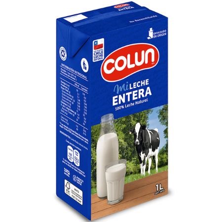 Colun Leche Natural Entera 1 lt - Comercial Mayorista