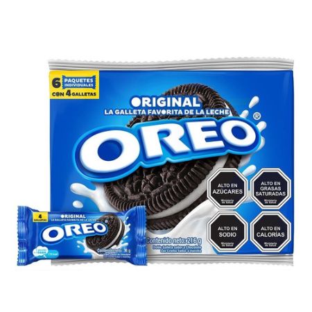 Oreo Sixpack Original 216 gr - Comercial Mayorista