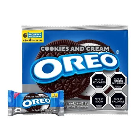Oreo Sixpack Cookies & Cream 216 gr - Comercial Mayorista