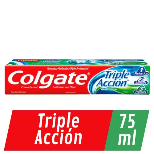 Colgate Pasta Dental Triple Acción 75 ml - Comercial Mayorista
