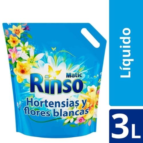 Rinso Detergente Líquido 3 lt Hortensias y Flores - Comercial Mayorista