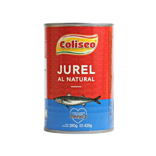 Coliseo Jurel Natural 425 gr - Comercial Mayorista